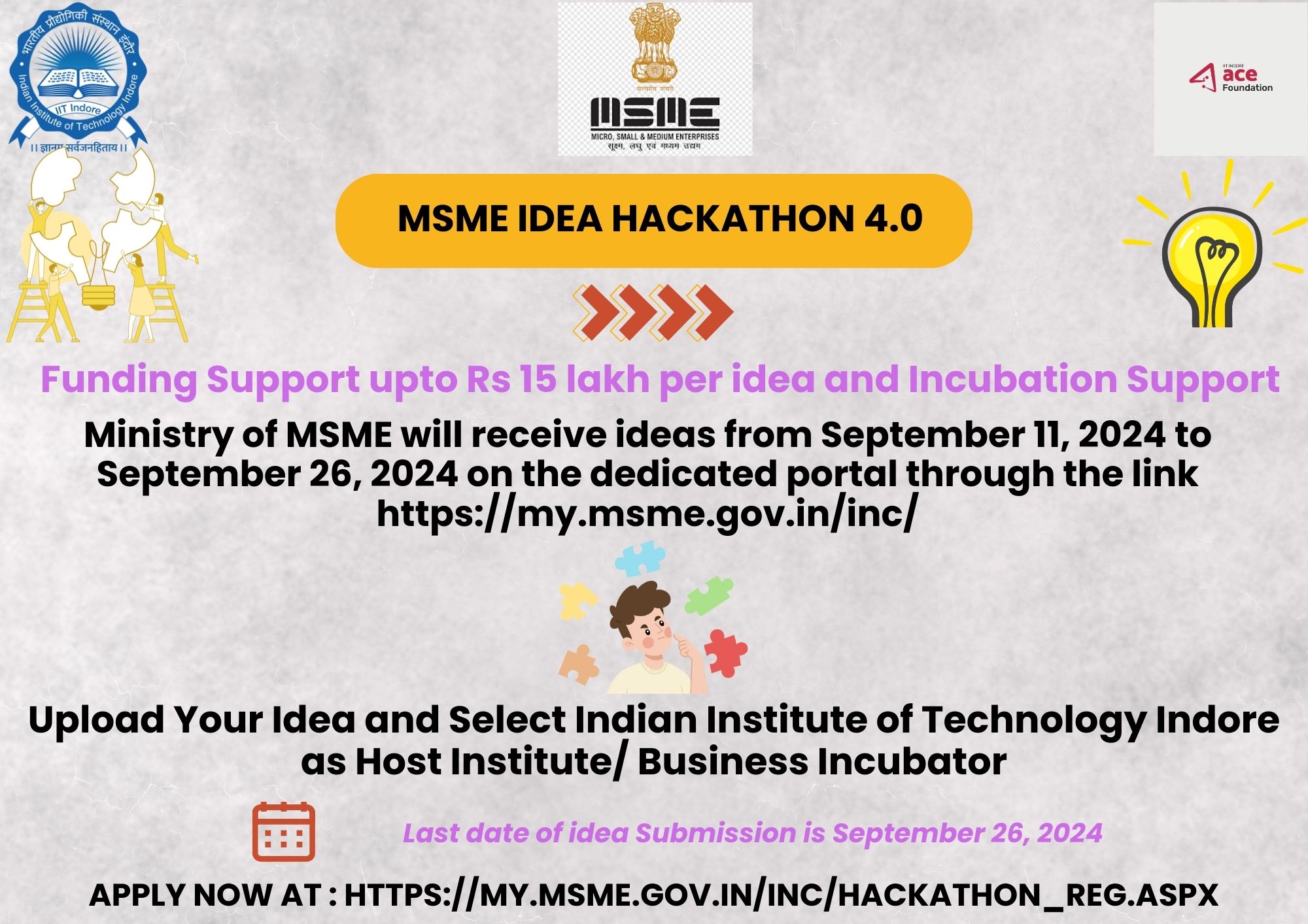 Ministry of MSME launched IDEA HACKATHON 4.0. last date to apply ...
